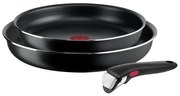 Tefal - Sada pánví 3 ks INGENIO EASY COOK & CLEAN BLACK