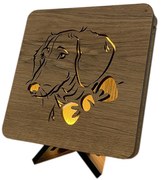 Li-Go "Jezevčík" lampa 19x19cm provedení povrchu: ořech
