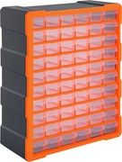 DURHAND Organizér na malé díly s 60 přihrádkami, oranžový, 38 x 16 x 47,5 cm | Aosom