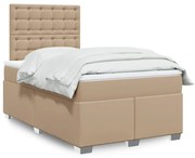 Box spring postel s matrací cappuccino 120x200 cm umělá kůže
