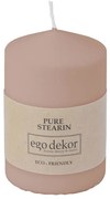 Pudrově růžová svíčka Eco candles by Ego dekor Top, doba hoření 25 h