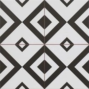 Dlažba Peronda FS Patchworks Brixton černobílá 45x45 cm mat BRIXTON