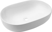 Invena Teja, umyvadlo na desku 600x420x145 mm, bílá lesklá, INV-CE-09-001-C
