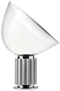 Flos F6607004 Taccia LED, designová lampa se stmívačem, 28W LED 2700K, PMMA/anodizovaná stříbrná, výška 64,5cm