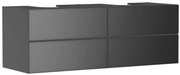 Hansgrohe Xevolos E - Umyvadlová skříňka 157x56x55 cm, 4 zásuvky, matná šedá/metalická šedá 54201770