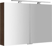 Sapho Mirró - Zrcadlová skříňka s LED osvětlením 100x70x16 cm, 2x dvířka, borovice rustik MC100-0016