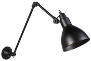 Průmyslová nástěnná lampa černá nastavitelná - Wye