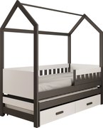 ADRK Furniture Postel Domek Jaspis s matrací