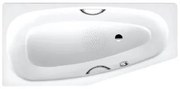 Kaldewei Advantage - Asymetrická vana Mini Star pravá 831, 157x75/50 cm, s otvory pro madla, antislip, Perl-Effekt, bílá 224730003001