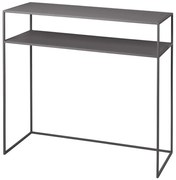 Tmavě šedý kovový konzolový stolek 35x85 cm Fera – Blomus