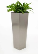 Květináč CLASSIC, broušený nerez, výška 100 cm, stříbrný, outlet