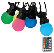 LED RGB Venkovní řetěz STRING 13 m 15xLED/0,5W/230V IP44