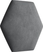 Eka Čalouněný panel Hexagon Trinity 40,5 cm x 35,3 cm - Tmavá šedá 2315