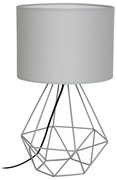 Stolní lampa BASKET 1xE27/60W/230V šedá