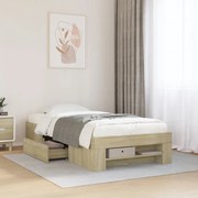 Rám postele bez matrace dub sonoma 90 x 190 cm kompozitní dřevo 3295522