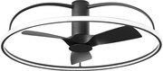 FAN LED-MAGNUS-NER Stropní svítidlo s ventilátorem LED VENTILATORE 50 W CCT 9400 lm černá pr. 100 x 31,5 cm - FANEUROPE