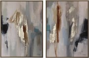 Tištěné/s ručně malovanými prvky obrazy v sadě 2 ks s rámem/na plátně 60x80 cm Gallery – Bizzotto