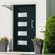 Vchodové dveře hliník a PVC antracitové 100 x 210 cm 3056825