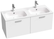Ravak Chrome II - Umyvadlová skříňka 120x47x49 cm, 2 zásuvky, lesklá bílá X000001775