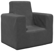 Dětská pohovka antracitová měkký plyš