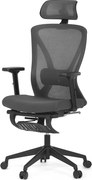 Ergonomická kancelářská židle ROJAS - šedá síťovina