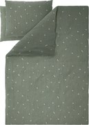 Livarno® Mušelínové ložní povlečení, 240 x 220 cm, 70 x 90 cm (květiny/zelená)