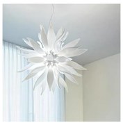 Ideal Lux - LED Lustr na lanku LEAVES 12xG9/3W/230V pr. 80 cm bílá