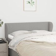 Čelo postele typu ušák světle šedé 147x23x78/88 cm textil 3116862