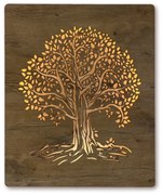 Li-Go "Lípa" světelný obraz 230V 70x85cm provedení povrchu: dub světlý