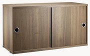 Skříňka pro modulární regálový systém's posuvnými dveřmi String System