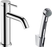 Hansgrohe Tecturis S, páková umyvadlová baterie 110 s ruční sprchou Bidette, chromová, HAN-73211000