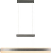 LED závěsné svítidlo v matně stříbrné barvě s kovovým stínidlem Arcola – Trio