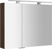 Sapho Mirró - Zrcadlová skříňka s LED osvětlením 90x70x16 cm, 2x dvířka, borovice rustik MC090-0016