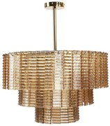 Toolight Závěsné osvětlení Crystal Modern D16 APP1677-8CP hnědé
