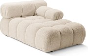 Béžový modul pohovky z textilie bouclé (pravý roh) Bellis – Micadoni Home