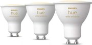 Philips Hue White Ambiance - Chytrá LED žárovka GU10, 400 lm, 3 ks 929003666703