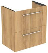 Ideal Standard i.Life S - Skříňka pod umyvadlo, 60x38x63 cm, 2 zásuvky, dub T5293NX