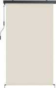 Outsunny bezšňůrová venkovní roletta, UPF50+ a voděodolné stínění pro terasu, balkon nebo altánek, 250 × 160 cm, krémová | Aosom