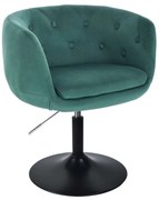 LuxuryForm DESIGN Otočné křeslo MONTANA VELUR na černém talíři - zelená