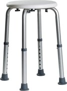 BISK Erga Handicap PRO, výškově nastavitelná židle do sprchy 443x443x526 mm, bílá-šedá, ERG-07705