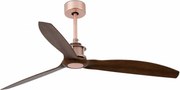 FARO 33399 JUST FAN M, měď/dřevo, stropní ventilátor s DC motorem - FARO