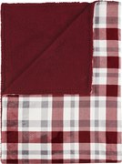Livarno® Hebká deka, 150 x 200 cm (kostka/červená)