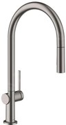 Hansgrohe M54, dřezová baterie Talis s výsuvnou sprškou, sBox, kartáčovaný černý chrom, HAN-72801340