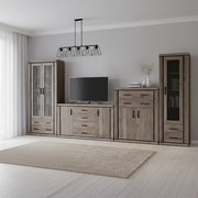 Obývací stěna DALLAS t | 409 cm | sestava B | trufla