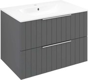 Sapho Cirasa - Umyvadlová skříňka Strip 70x52x46 cm, 2x zásuvka, carina CR701-4141S