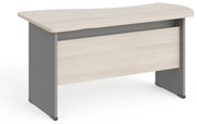 Rohový stůl Manager 140 x 80 cm, pravý, akát světlý / šedá