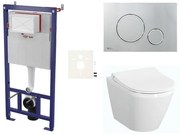 Cenově zvýhodněný závěsný WC set SAT do lehkých stěn / předstěnová montáž+ WC VitrA Integra SIKOSSINTRESU71K
