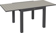 Outsunny zahradní stůl jídelní stůl pro 6 osob, rozkládací stůl na terasu do 70 kg, hliníková šedá 81/162 x 80 x 75 cm pro balkon a zahradu | Aosom.de