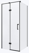 BPS-koupelny Čtvercový sprchový kout HYD-SK01B 80x80 černý/transparent - bez vaničky