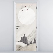 Fototapeta na dveře - Zimní krajina (95x205cm)